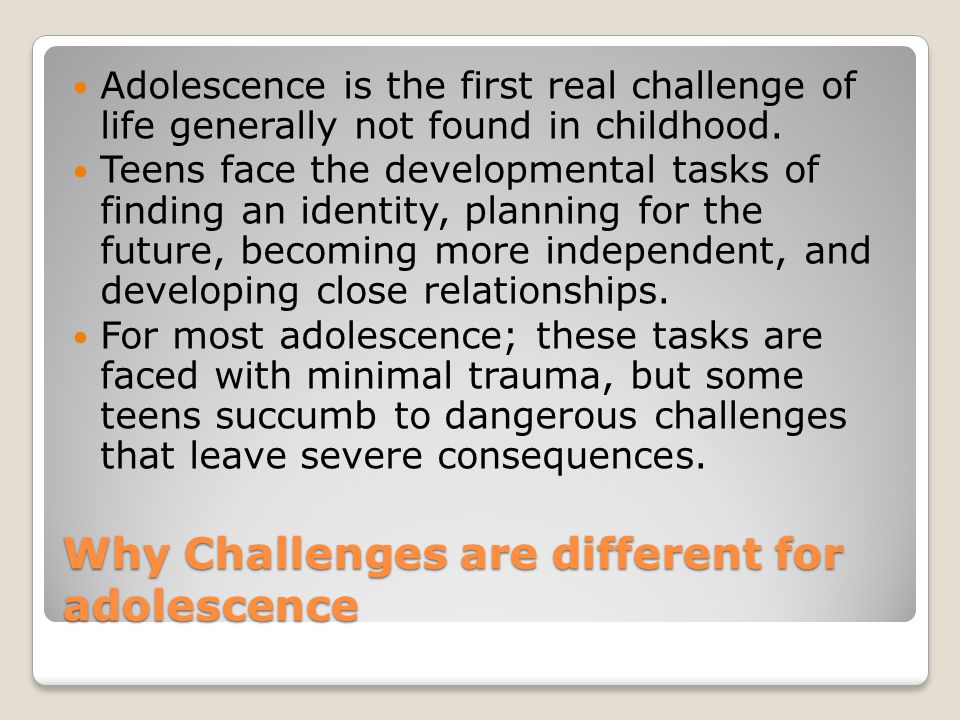 Challenges Of Adolescence Ppt Video Online Download
