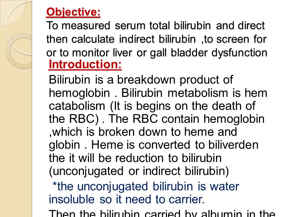 Bilirubin Part Total Bilirubin Direct And Indirect 57 Off