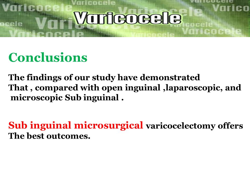 Varicocele Urology Presented By Dr Hassan Sabbagh Urology Department
