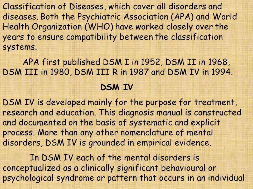 Ppt Dsm Iv Classification System Presented By Powerpoint 49 Off