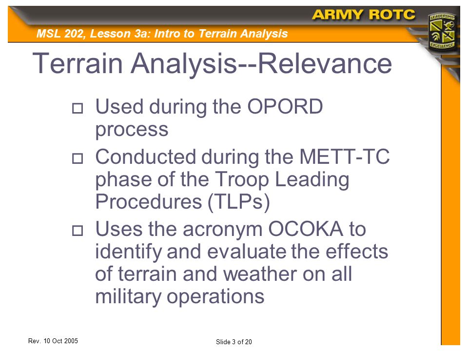 PPT Troop Leading Procedures, METT-TC & OAKOC, 45% OFF PPT Troop Leading Procedures, METT-TC & OAKOC, 45% OFF