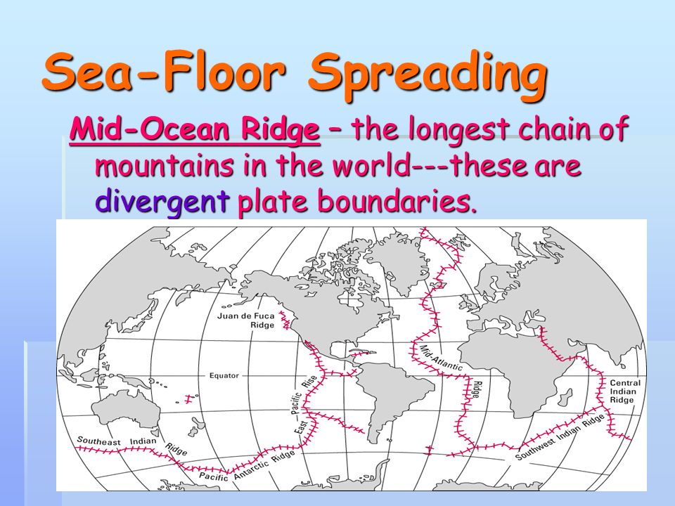 Where Does Sea Floor Spreading Occur