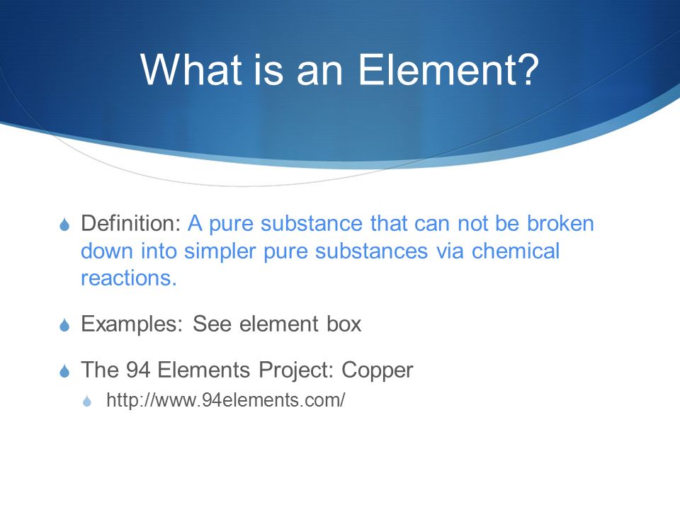 Element Definition Chemistry