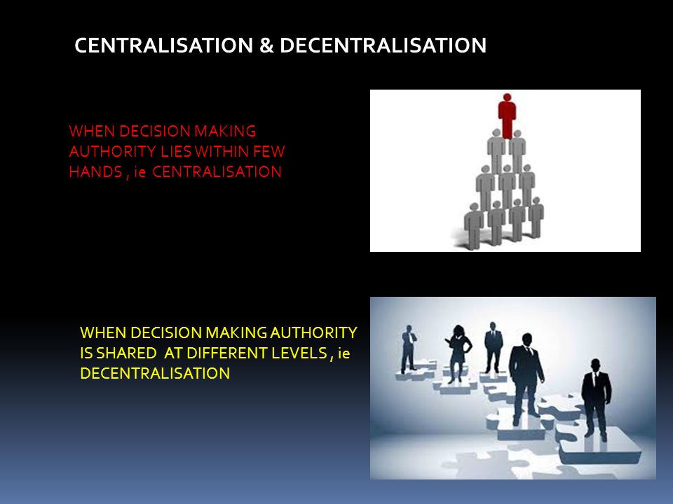 Centralisation And Decentralisation Principle Of Management Centralisation And Decentralisation Principle Of Management